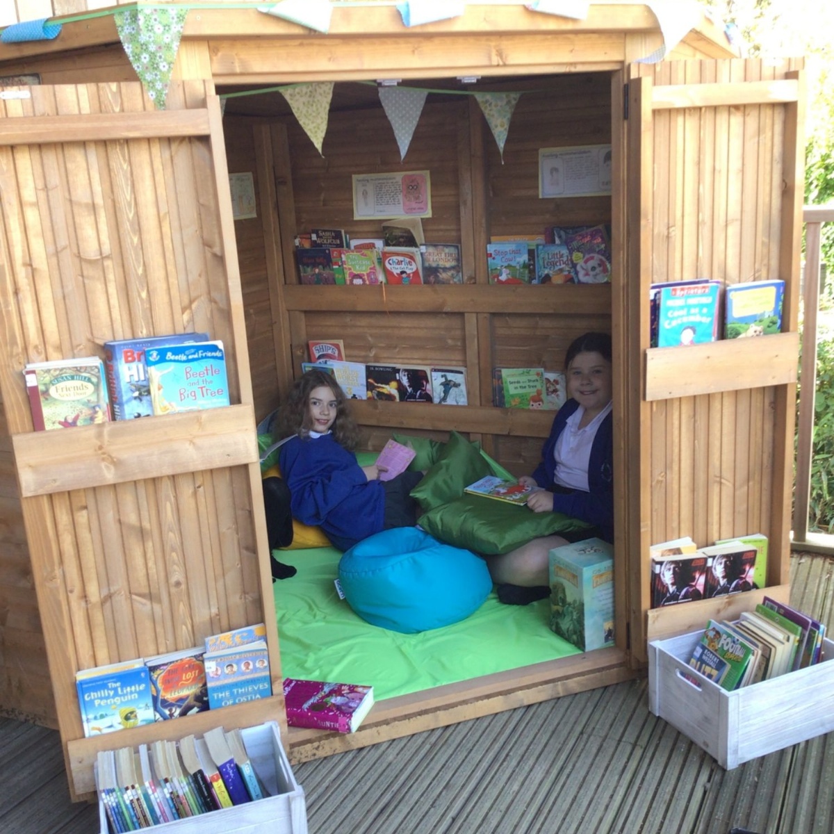New outdoor reading sheds - Abberley Parochial V.C. Primary School